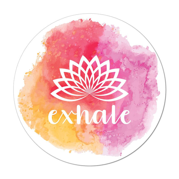 Exhale Laptop Car Sticker Decal | Hippie Stickers - Little Sticker Boy