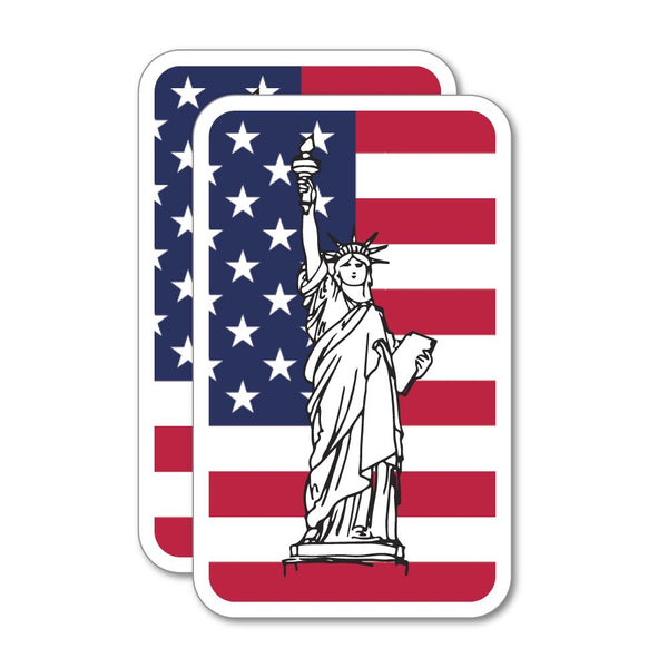 2X Usa Sticker Decal | Travel Stickers - Little Sticker Boy