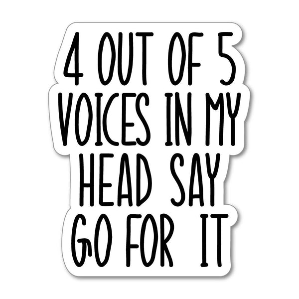 Go For It Sticker Decal | Inspirational Stickers - Little Sticker Boy