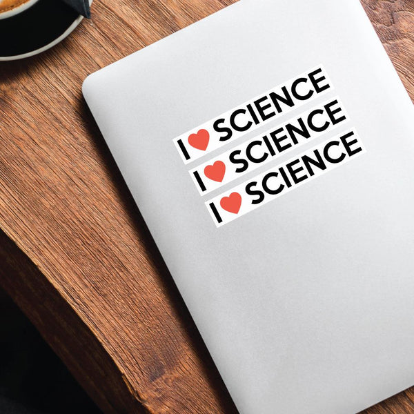 3X I Love Science Sticker Decal | Geek Stickers - Little Sticker Boy