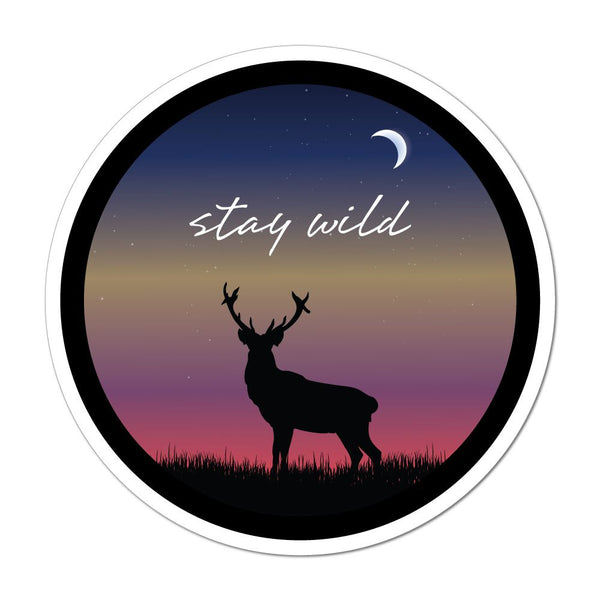 Stay Wild Laptop Car Sticker Decal | Hippie Stickers - Little Sticker Boy