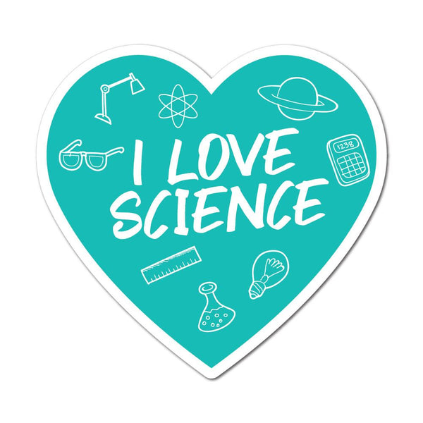 I Love Science Sticker Decal | Geek Stickers - Little Sticker Boy