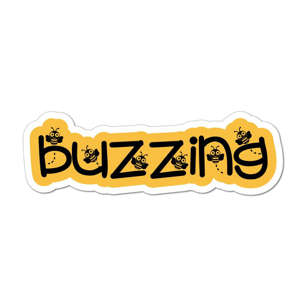 Buzzing Bee Laptop Car Sticker Decal | Hippie Stickers - Little Sticker Boy