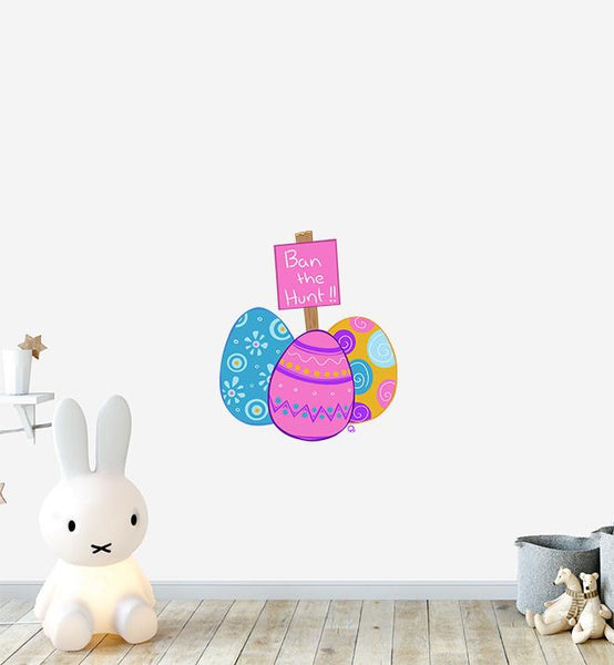 Ban The Hunt Wall Sticker| Little Sticker Boy