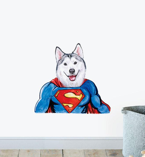 Superman Dog Wall Sticker – Little Sticker Boy