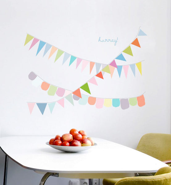 Hurray for Bunting Wall Sticker | Little Sticker Boy