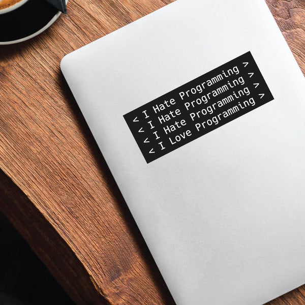 I Hate Programming Sticker Decal | Geek Stickers - Little Sticker Boy