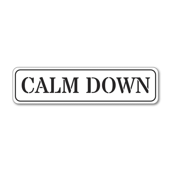 Calm Down Sticker Decal | Funny Stickers - Little Sticker Boy