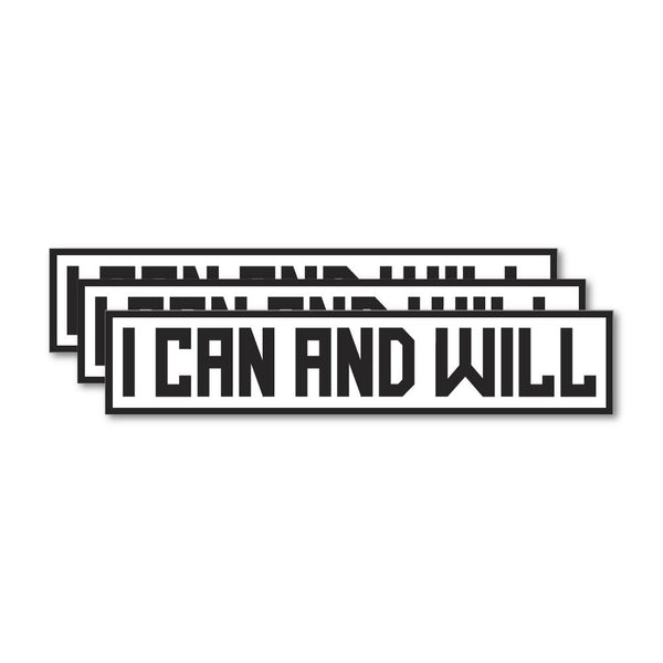 3X I Can And Will Sticker Decal | Inspirational Stickers - Little ...