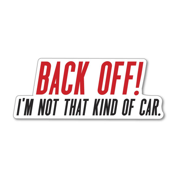 Back Off Sticker Decal | Car Stickers - Little Sticker Boy